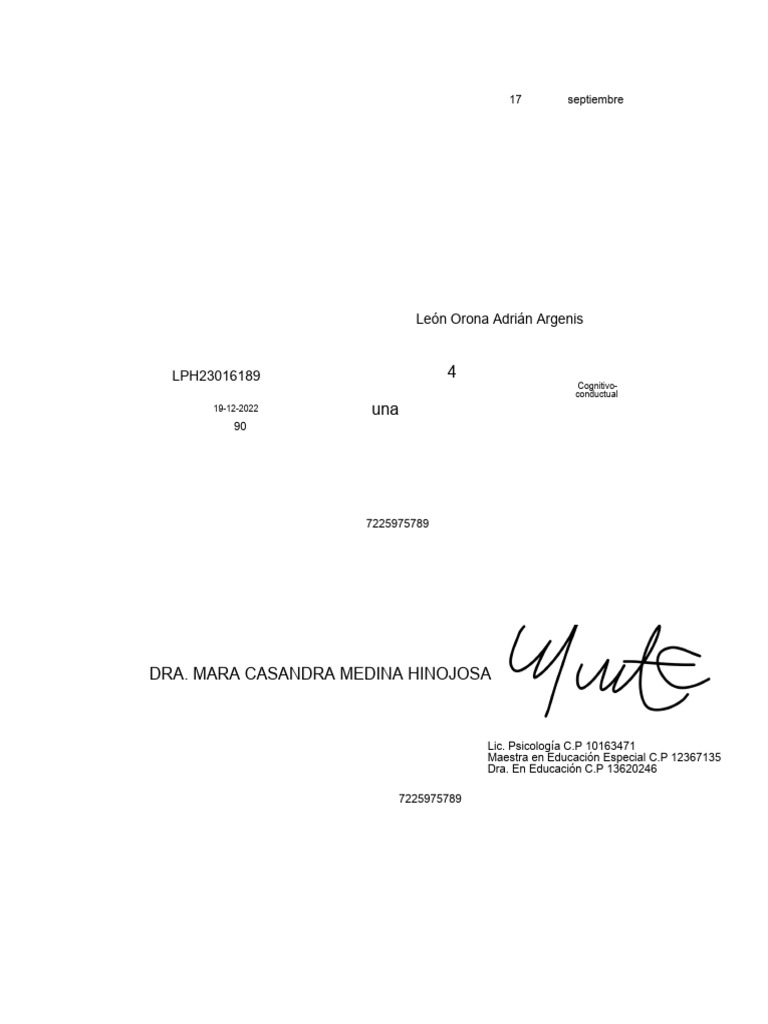 Carta de Proceso Terapeutico-Actualizada-lic. Ana-1 | PDF