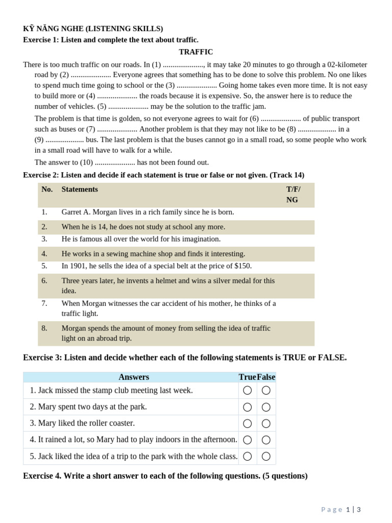 Unit 7 Worksheet | PDF