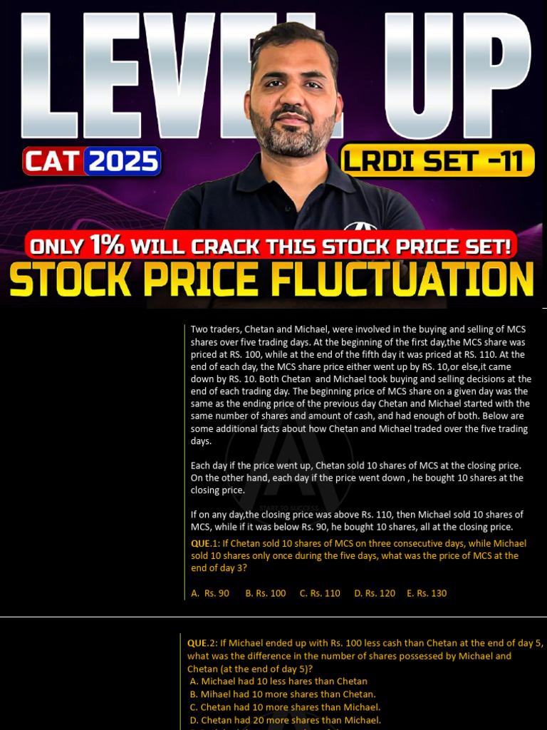 SET-11 Stock Price Fluctuation Based (2) | PDF | Market (Economics ...