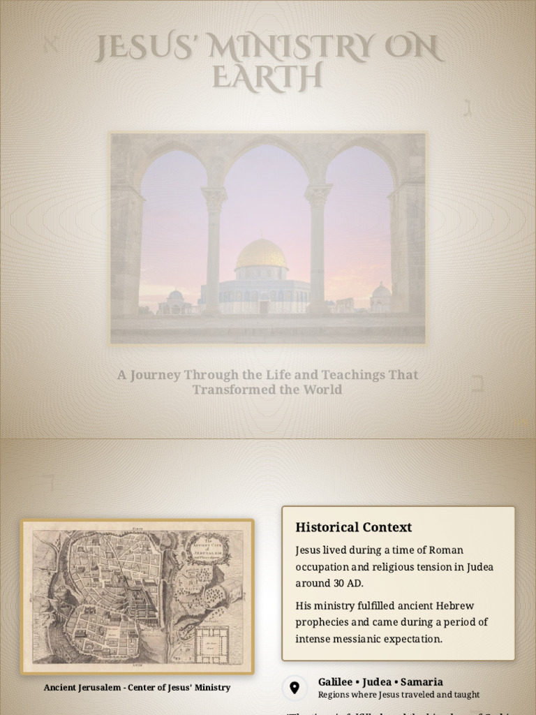 Jesus' Ministry on Earth | PDF | Jesus | Ministry Of Jesus