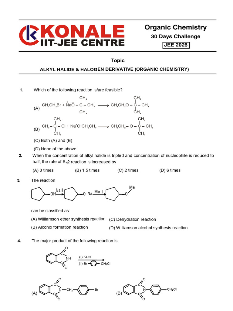 Organic Chemistry 30 Days Challenge JEE Main Day4 | PDF | Chemical ...