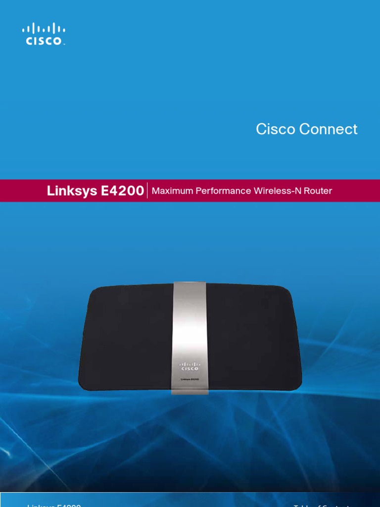 E4200 V10 CiscoConnect NC-WEB | PDF | Computer Network | Router (Computing)