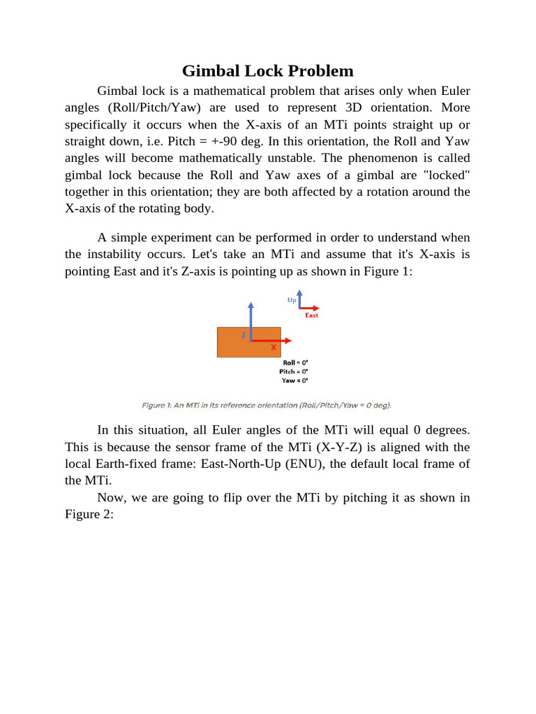 Gimbal Lock Problem | PDF | Rotation | Motion (Physics)