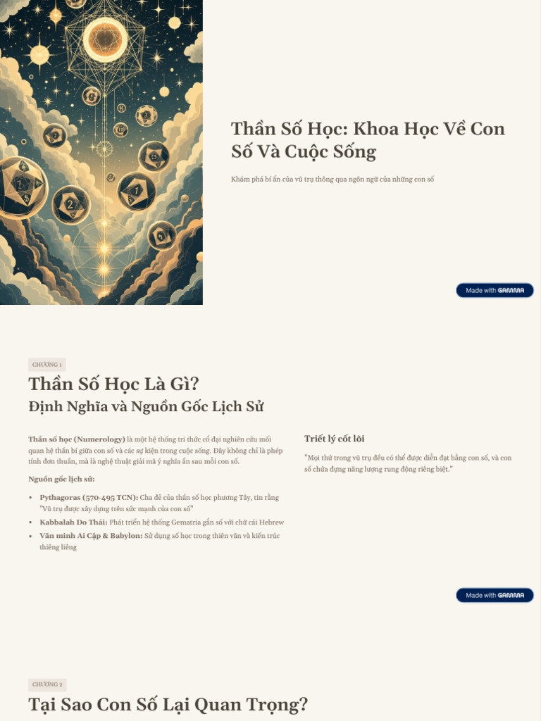 Than So Hoc Khoa Hoc Ve Con So Va Cuoc Song | PDF
