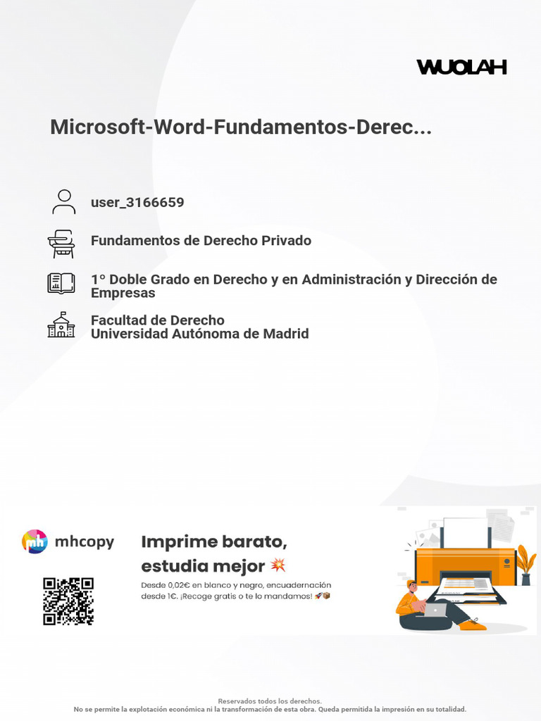 Wuolah Free Microsoft Word Fundamentos Derecho Privado.docx | PDF ...
