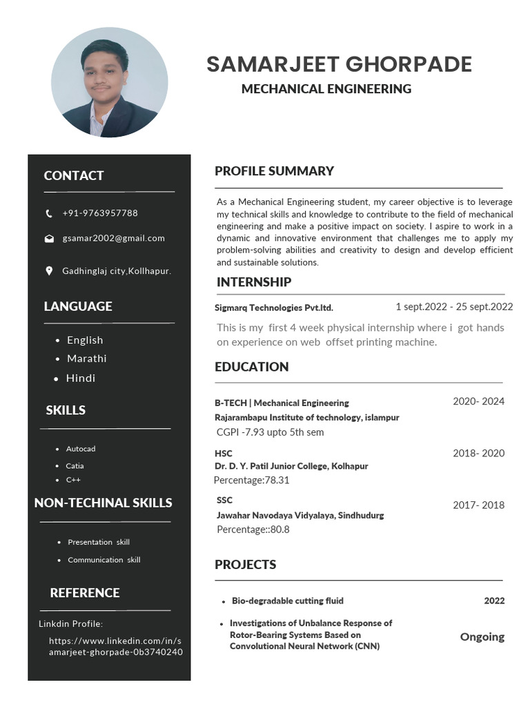 White Black Free Printable Modern Minimalist CV Resume (1) | PDF