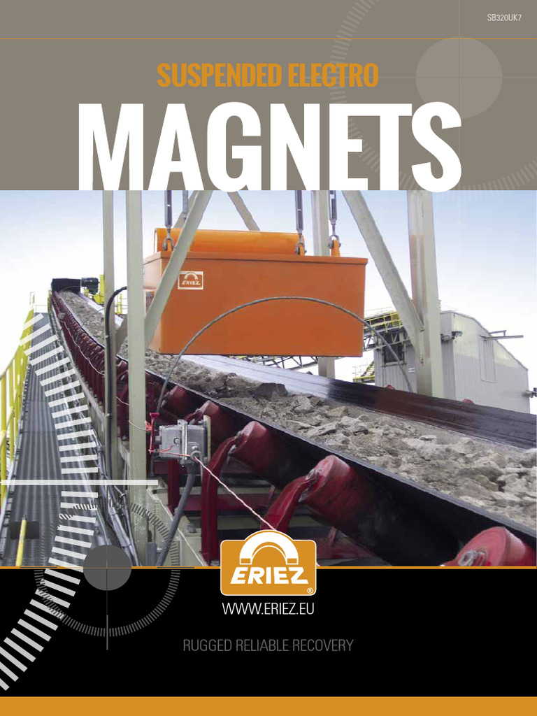 SB 320 UK Eriez Europe Suspended Electromagnet | PDF | Magnet | Iron