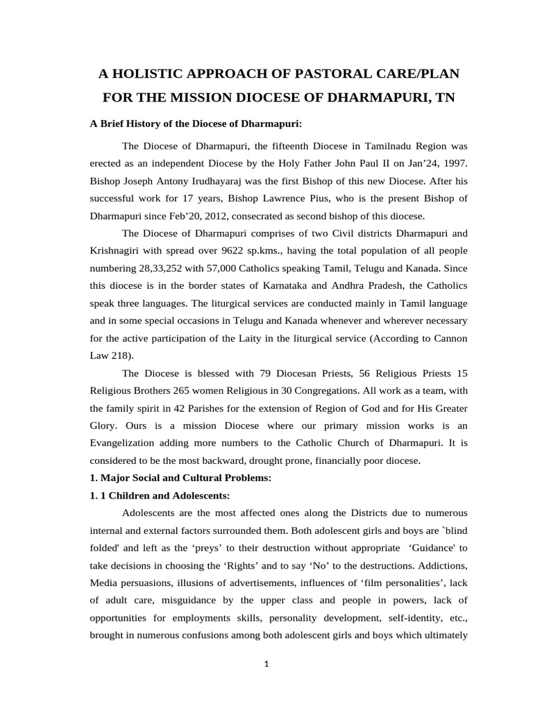 Assignment Pastrol Plan | PDF | Eucharist | Mass (Liturgy)