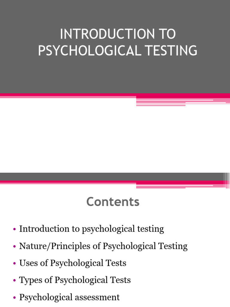 Introduction to Psychological Testing 01092025 011240pm | PDF ...