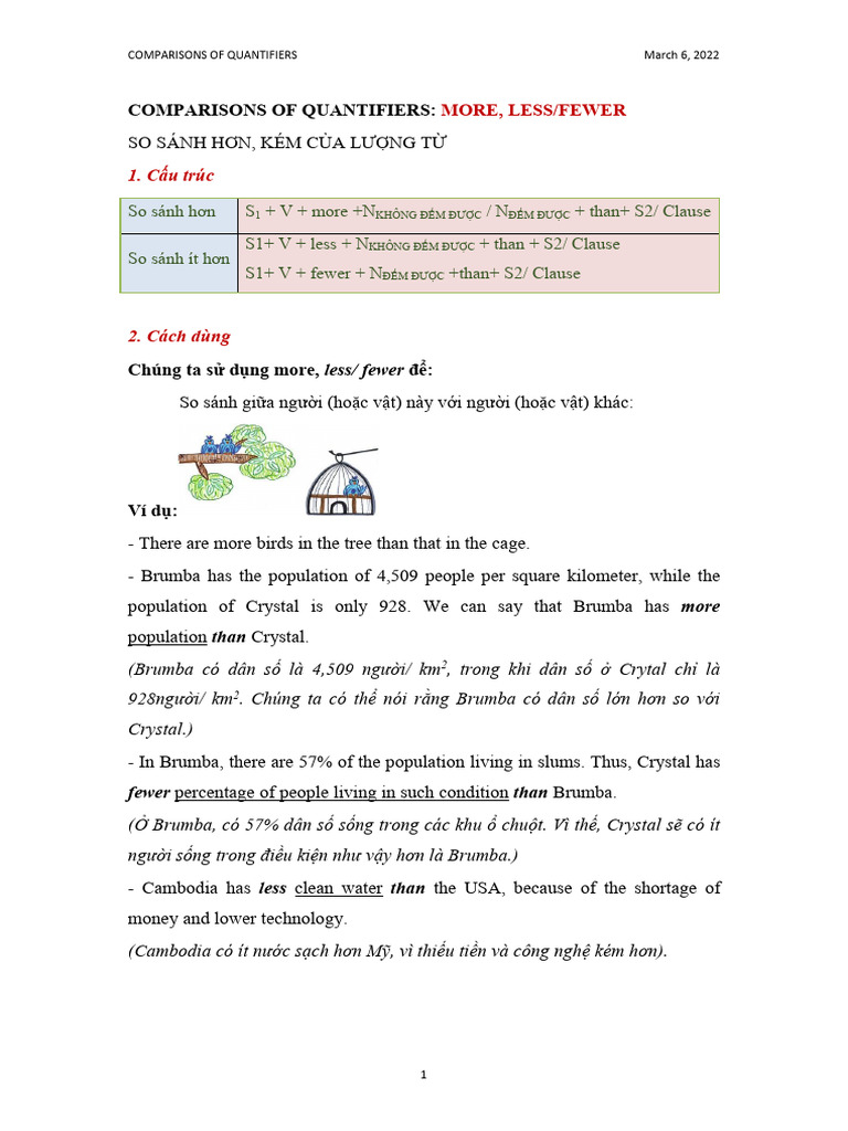 COMPARISONS OF QUANTIFIERS | PDF