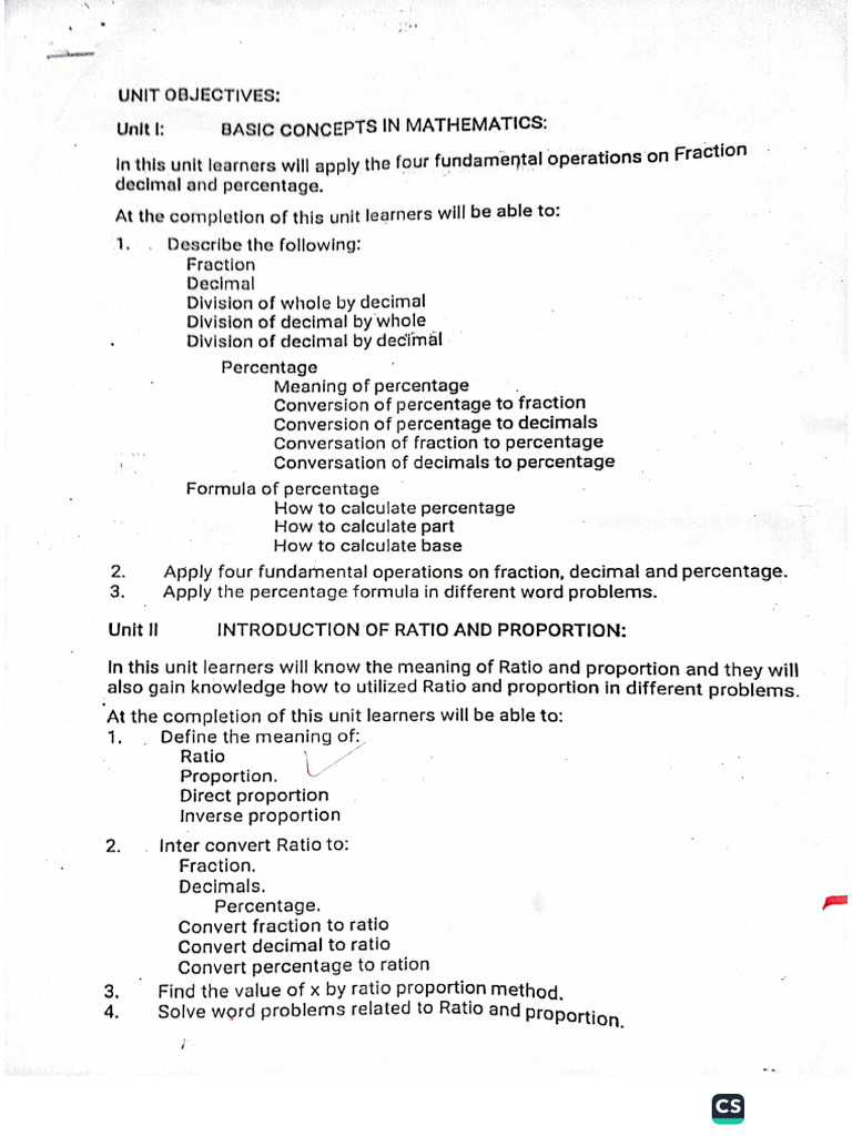 Mathematics Outline | PDF
