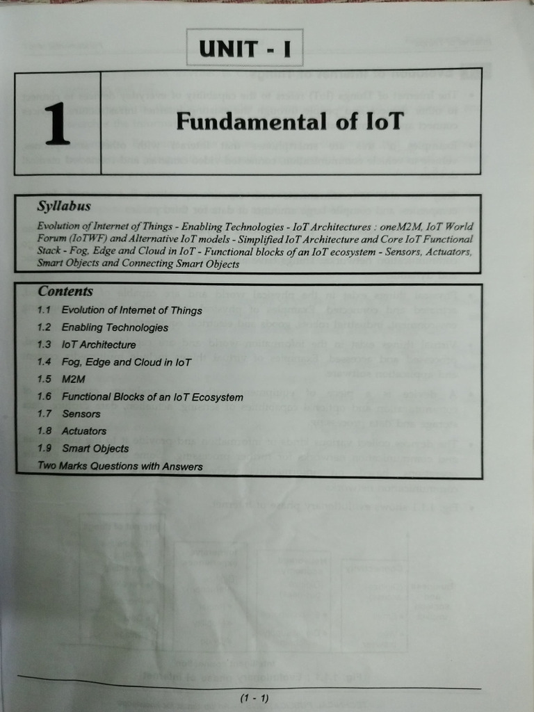 iot unit-1 | PDF