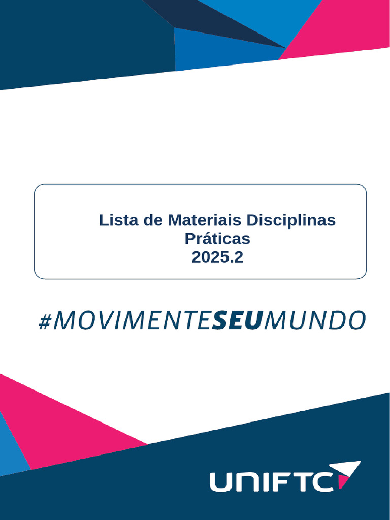 Lista de Materiais 2025.2 | PDF | Materiais