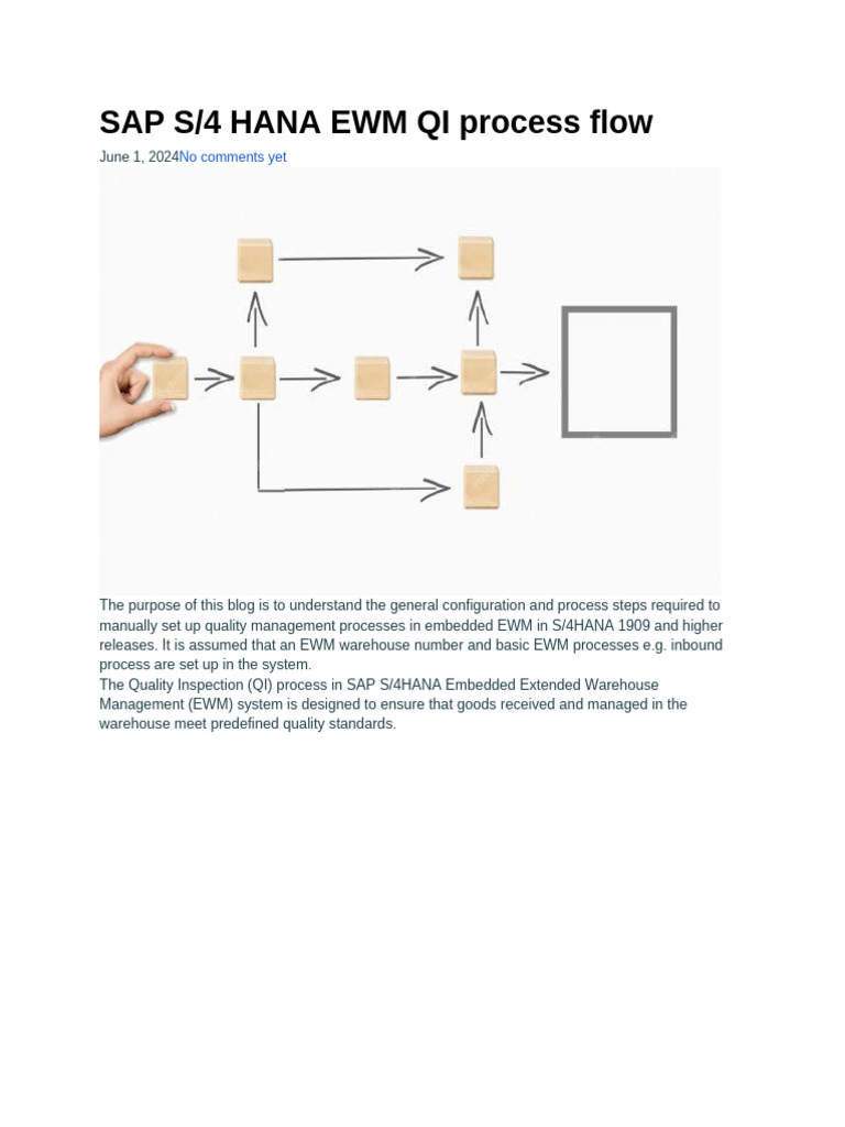 SAP S_4 HANA EWM QI process flow | PDF | Warehouse | Quality Management