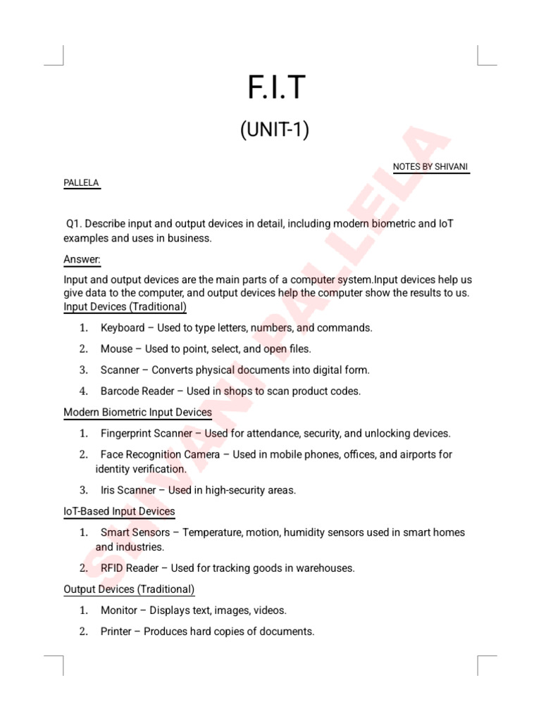 FIT All Units by Shivani Pallela | PDF | Computer Network | Cloud Computing