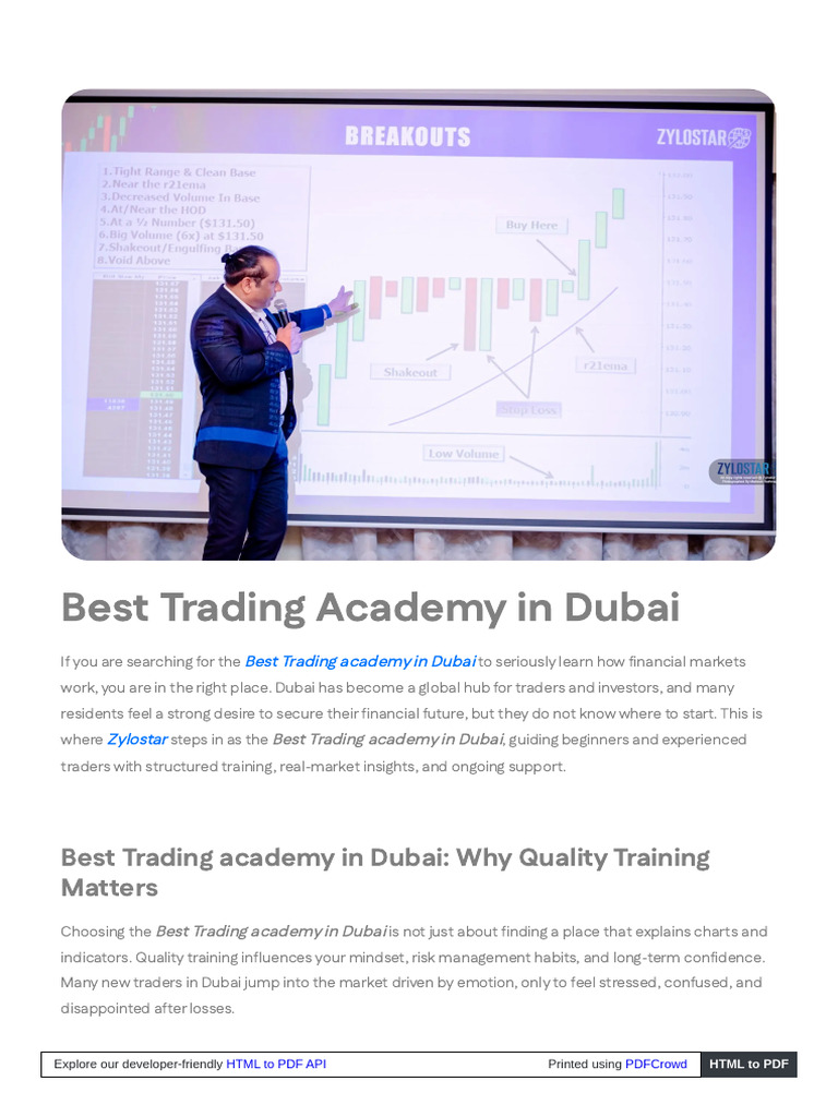 Trading Academy in Dubai | PDF | Learning | Mentorship