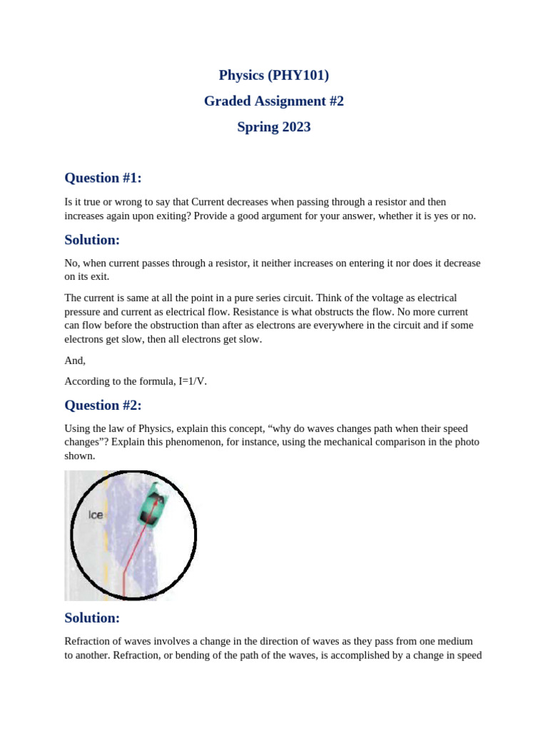 Physics | PDF | Refraction | Waves
