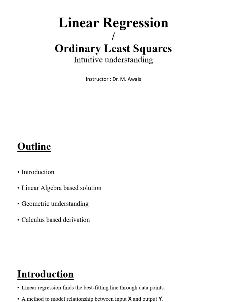 Linear Regression | PDF | Linear Regression | Linear Algebra