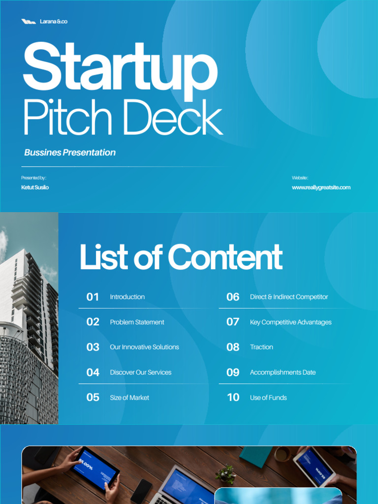 Blue and Purple Modern Startup Pitch Deck Presentation (1) | PDF