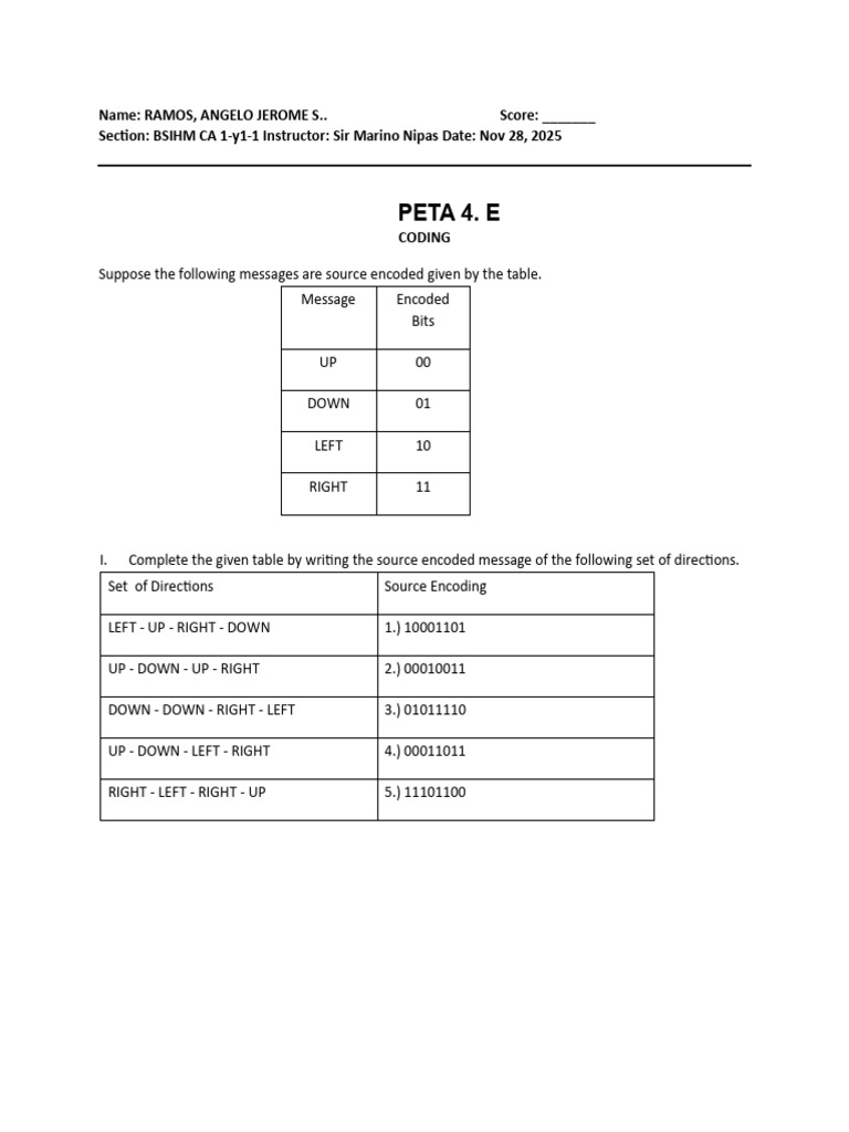Ramos Peta 4 Coding | PDF | Code | Encodings