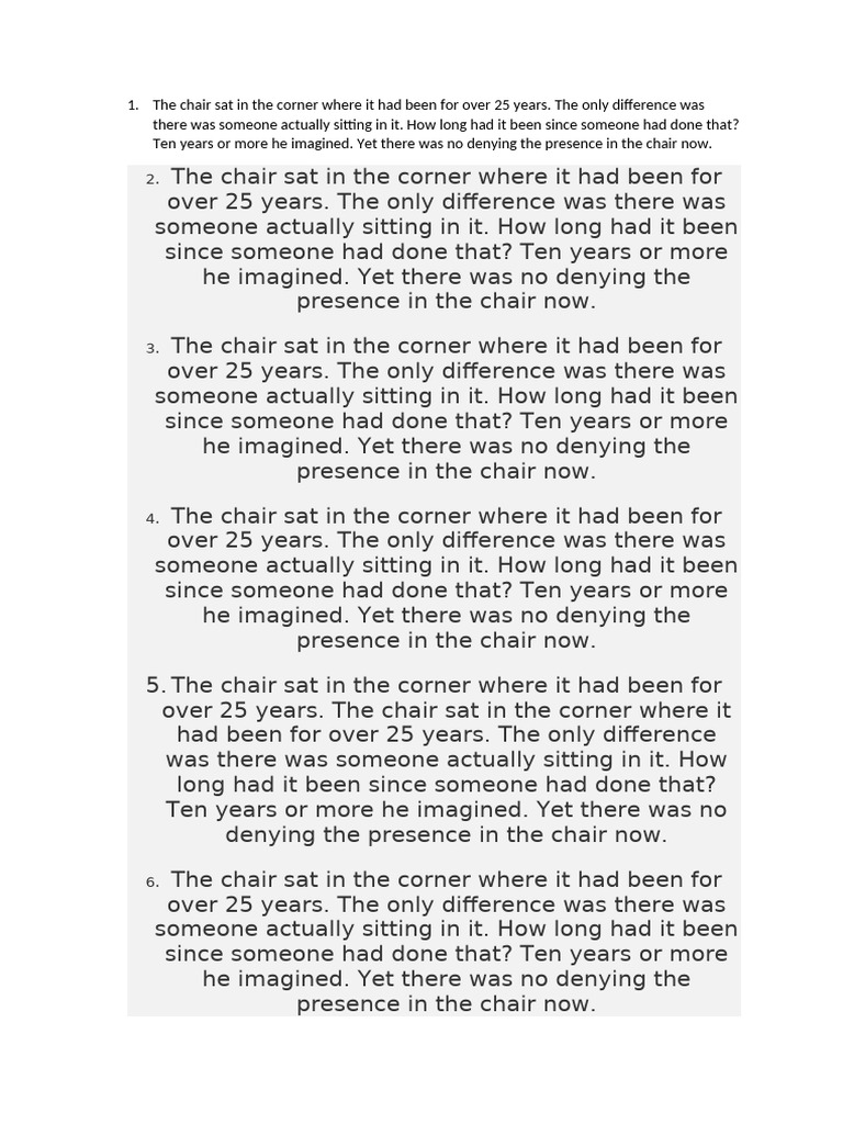 The Chair Sat in the Corner Where It Had Been for Over 25 Years | PDF ...