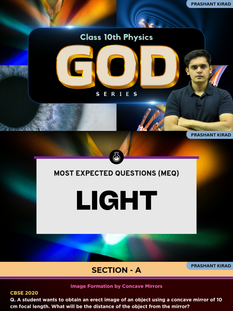 God Series Physics (Prashant Kirad) | PDF | Refraction | Rainbow