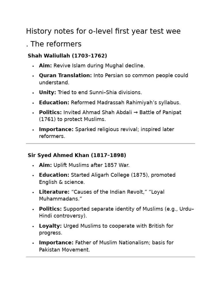 History Notes For o Level First Year | PDF