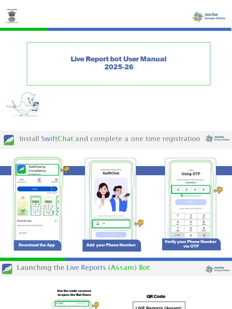 Assam Live Reports Bot - User Manual - 2025-26 - Updated | PDF