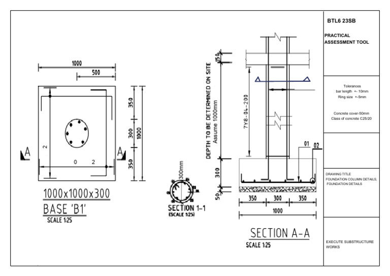 Steel Fixing Drawing | PDF