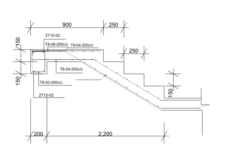 Stair Slab Drawing | PDF