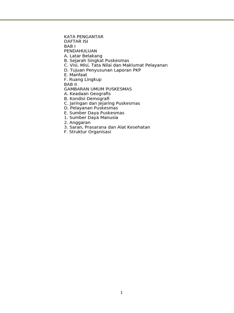 Contoh Laporan PKP Kluster | PDF