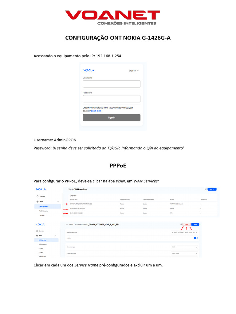 Manual Ont G 1426g A | PDF
