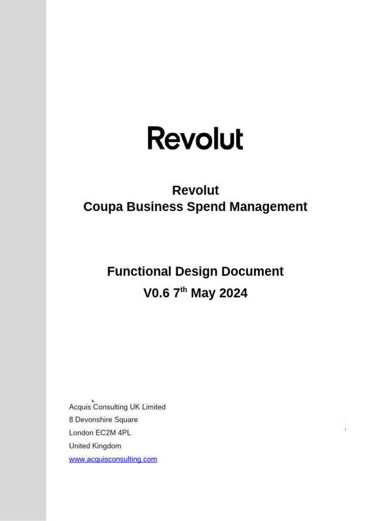 Revolut Functional Design Document_v 1.0 | PDF | Invoice | Receipt