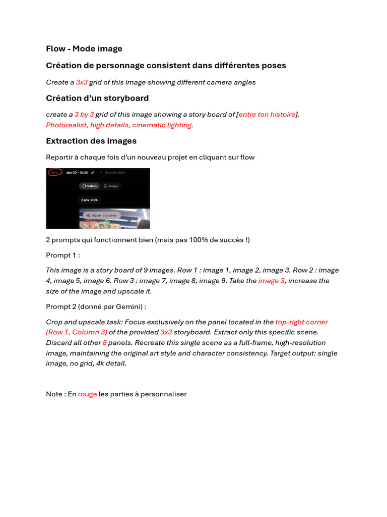 Google Flow Prompts | PDF