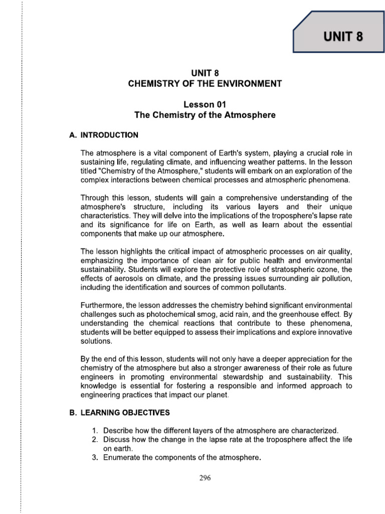 2425a Chem015 Chemistry of the Environment Lecture From Im | PDF