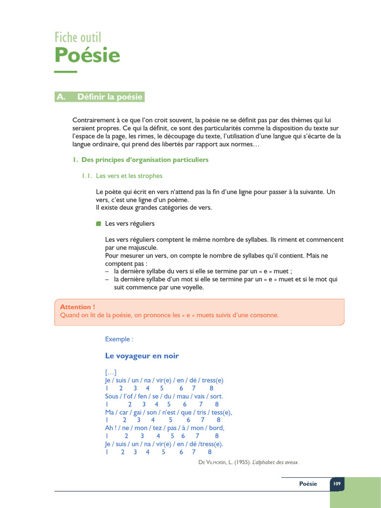 Fiche Outil Sur Comment Rédiger Une Poésie | PDF | Syllabe | Poésie