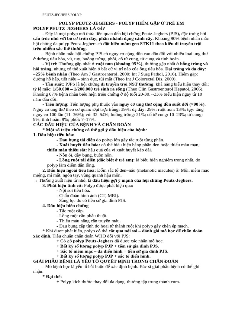Polyp Peutz Jeghers | PDF