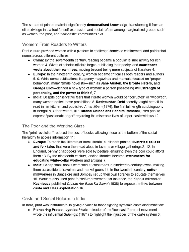The Printed Word_ a Catalyst for Social Liberation | PDF