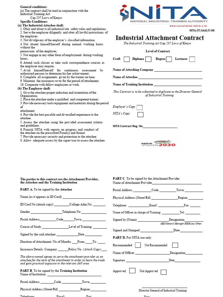 NITA FORM | PDF | Employment