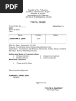 Government Employee Travel Order Sample | PDF