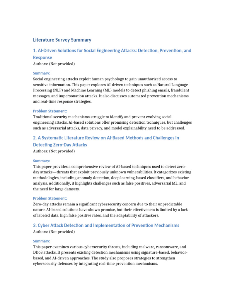 Literature Survey | PDF | Security | Computer Security