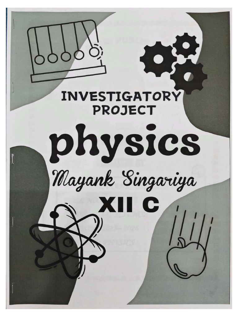Physics Investigatory Project Class 12th | PDF