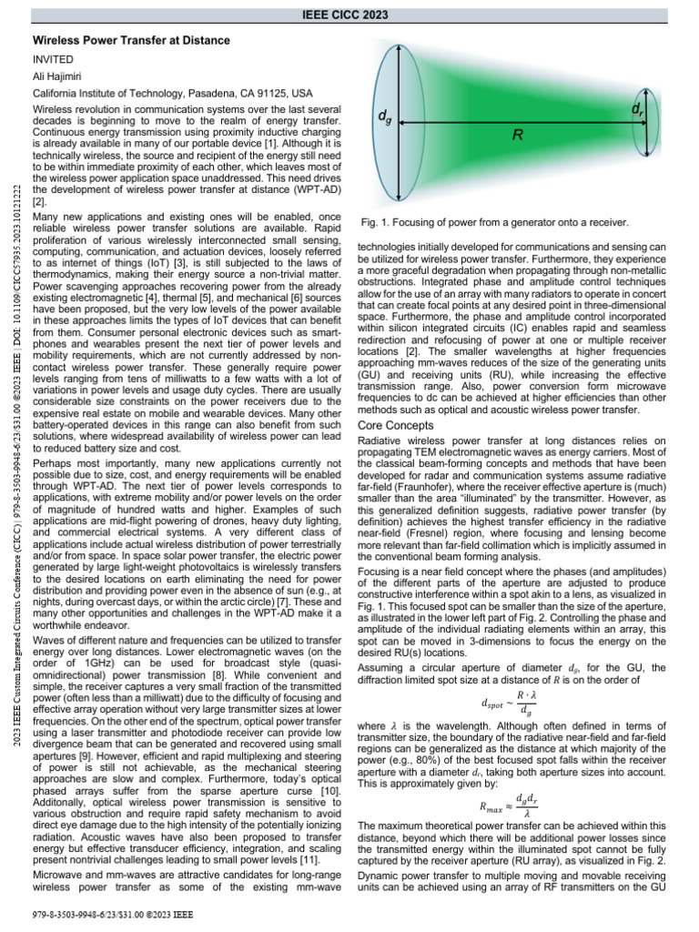Wireless Power Transfer at Distance | PDF | Amplifier | Wireless