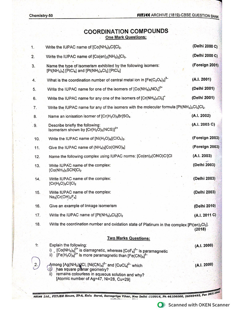 Coordination Compound | PDF