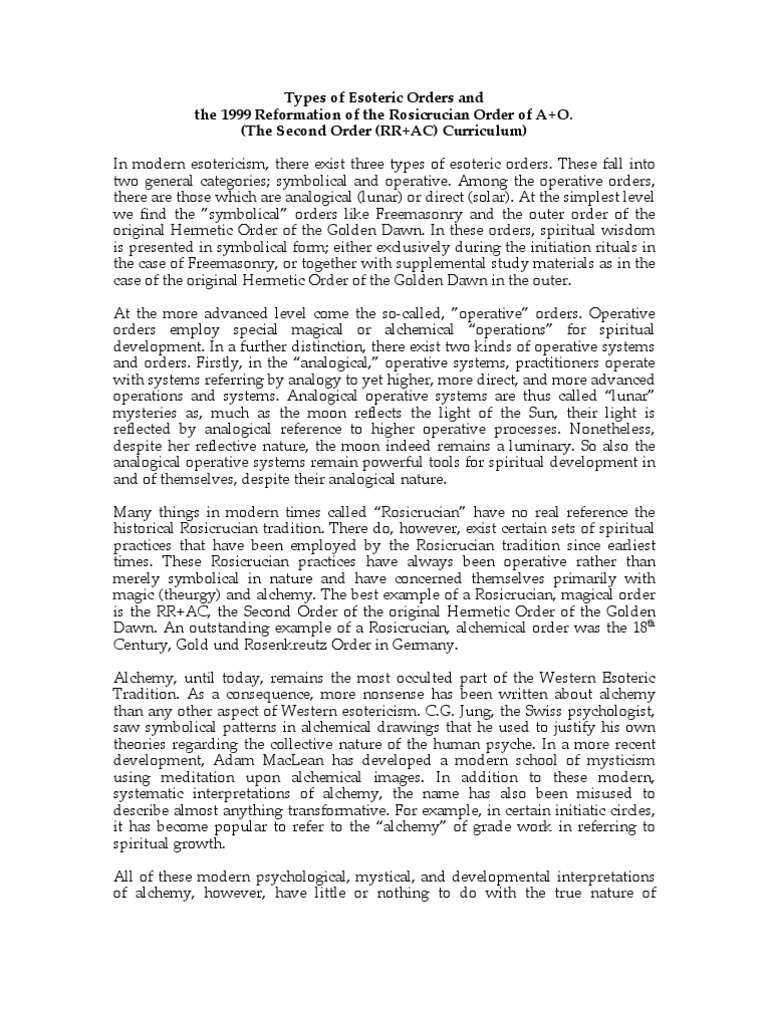 Esoteric Orders | PDF