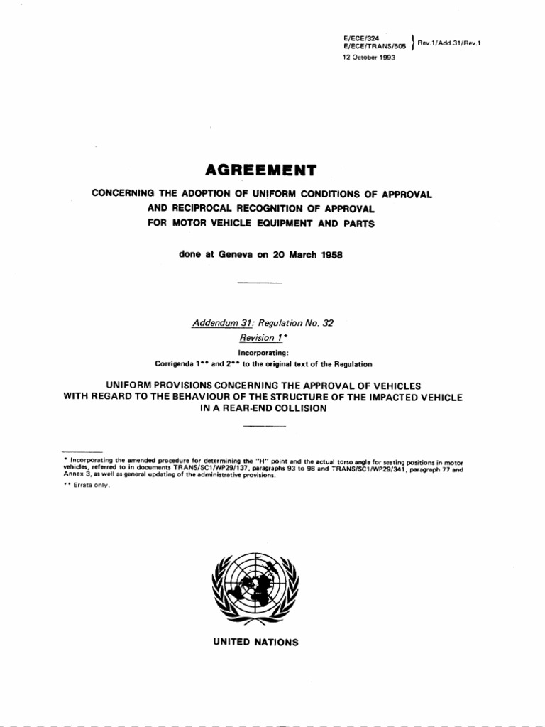 Rear END ECE R32 | PDF