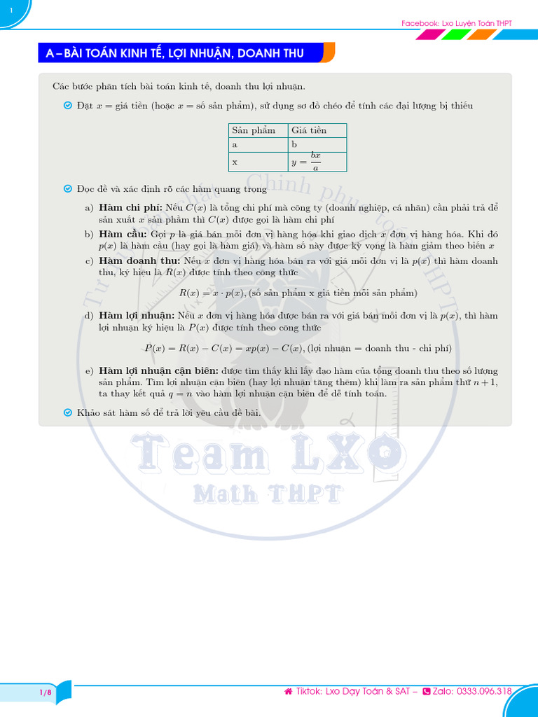 Doanh thu lợi nhuận (LG) | PDF