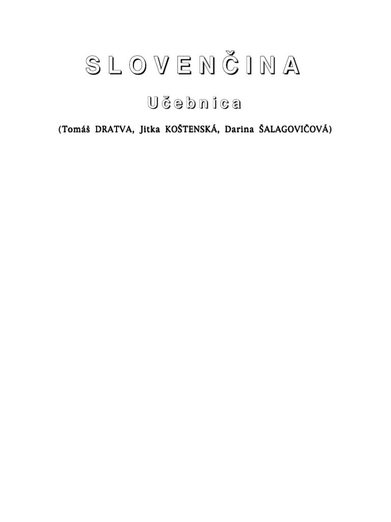 Slovak Textbook | PDF