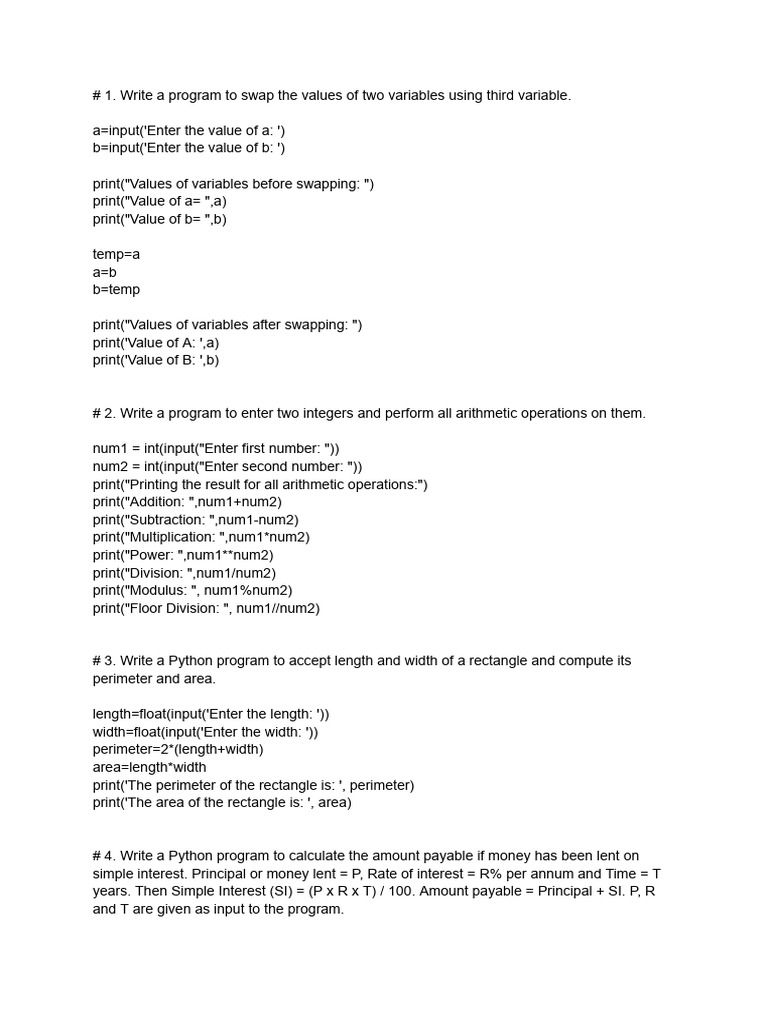 1G3 Practicals Cheat Sheet PDF | PDF | Integer (Computer Science) | Area