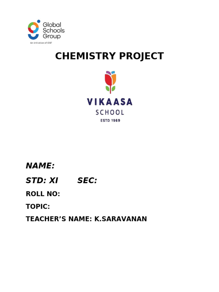 Chemistry Project Format | PDF